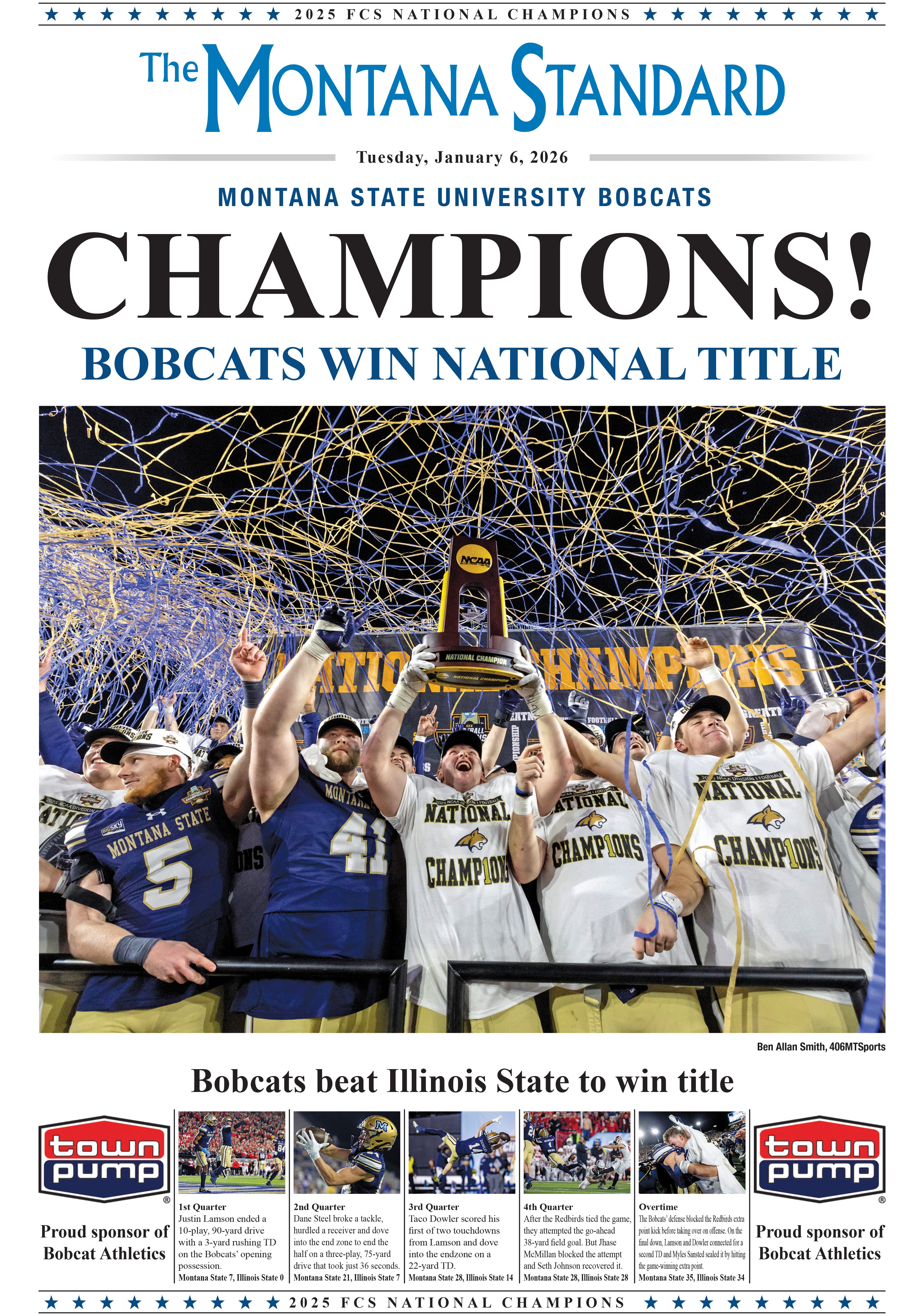 MSU Championship Poster - The Montana Standard – Billings Gazette Store