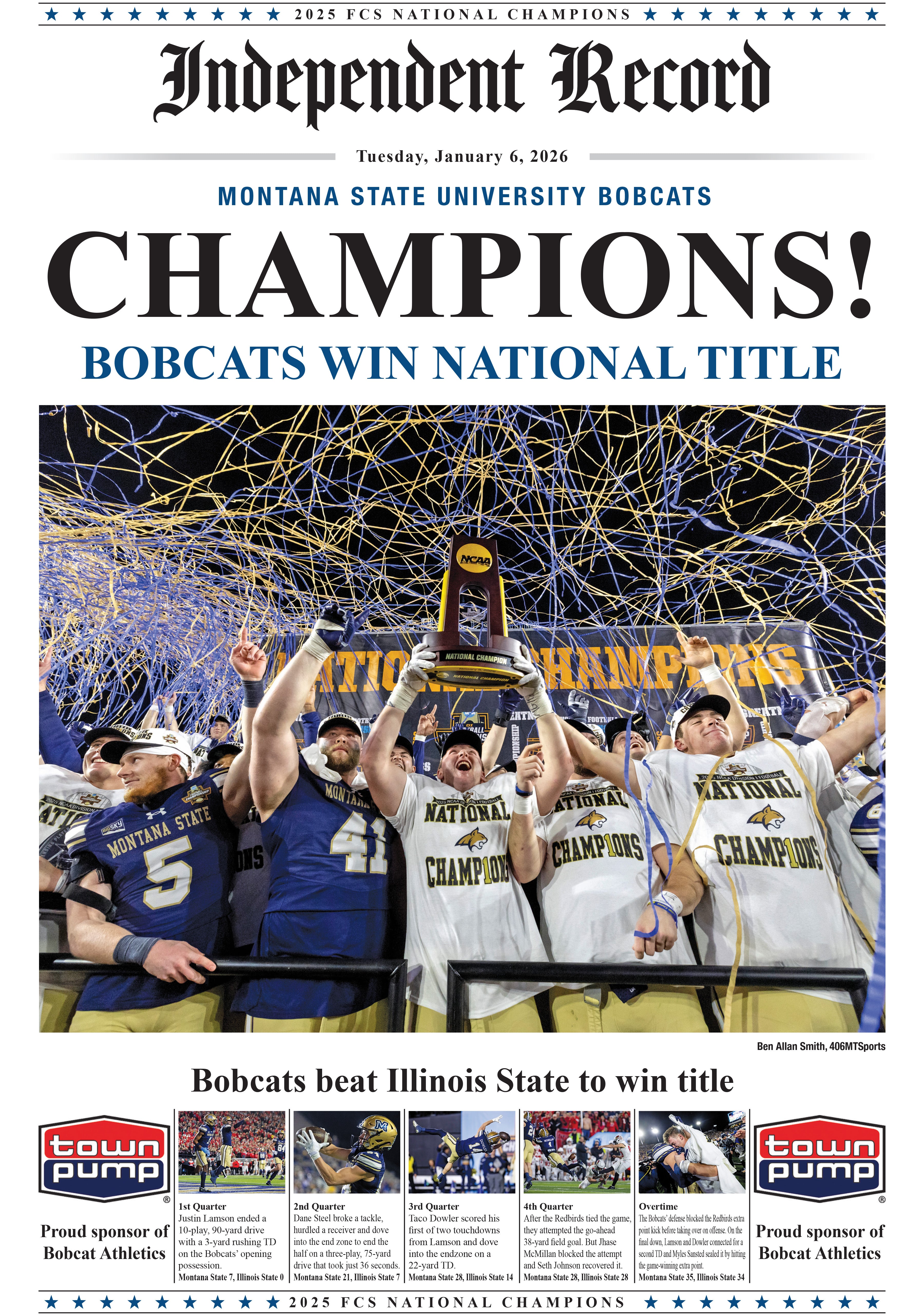 MSU Championship Poster - Independent Record – Billings Gazette Store