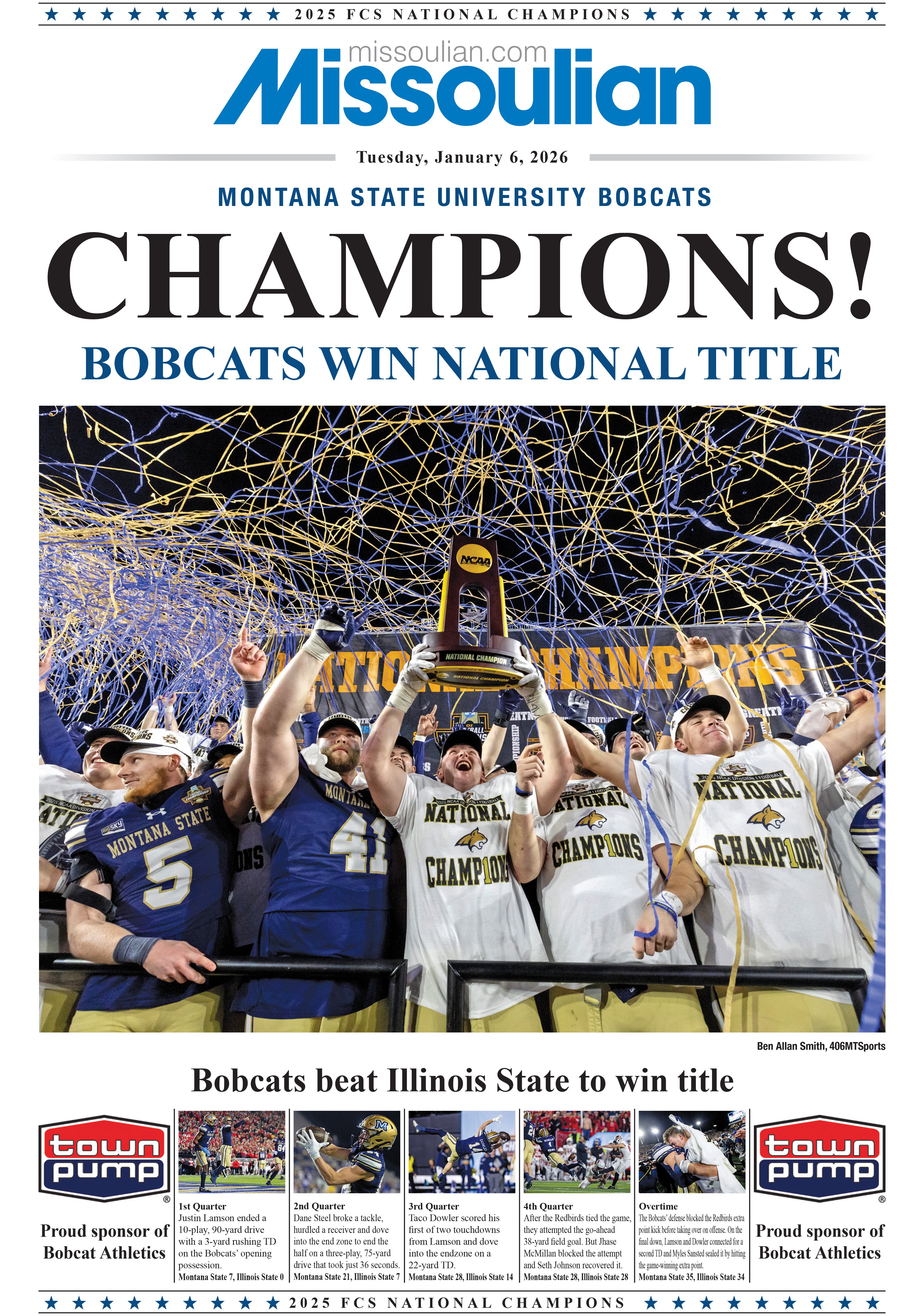 MSU Championship Poster - Missoulian – Billings Gazette Store